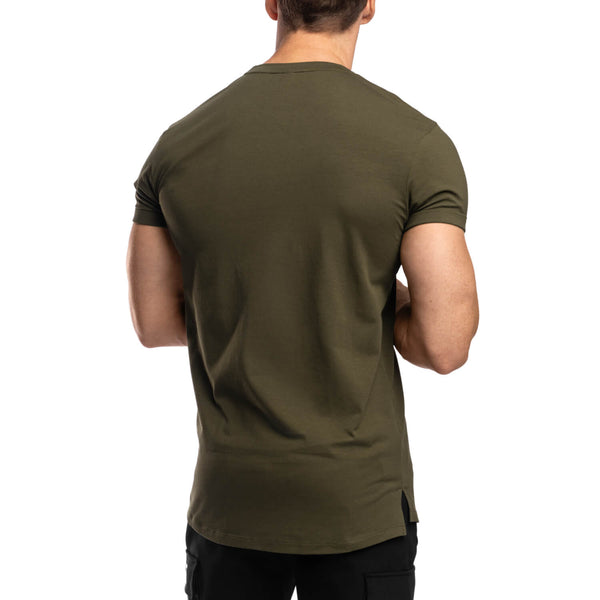 Elite Roll Up Sleeves T-Shirt - Rifle Green - Rise