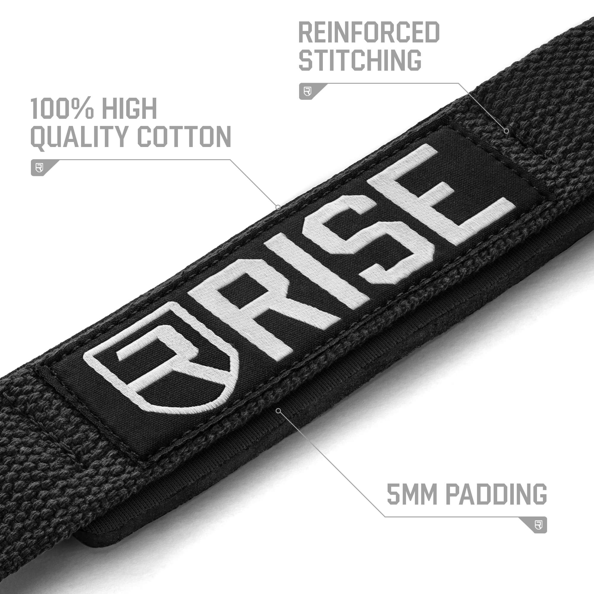 Lifting Straps - Black Optic - Rise